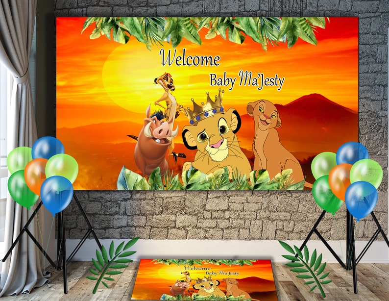 Simba Theme Backdrop/baby Shower Theme/baby Event/background - Etsy