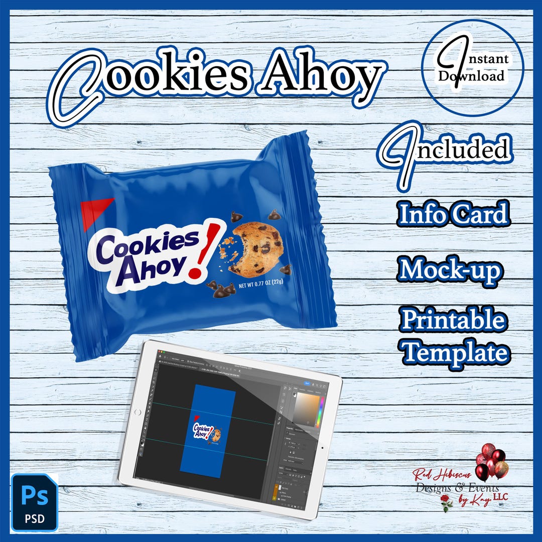 Cookie Ahoy - Printable - Mock-up Included - PSD Templates - Events ...