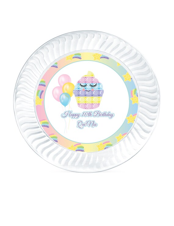 Pop It Birthday Plate Pop It Theme Event Plastic Plates | Etsy