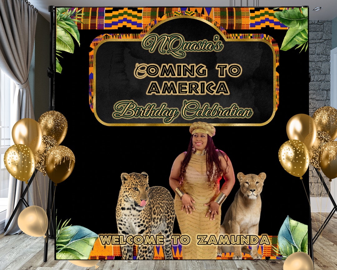 Coming to America Theme Backdrop/african Theme/family Event/matching ...
