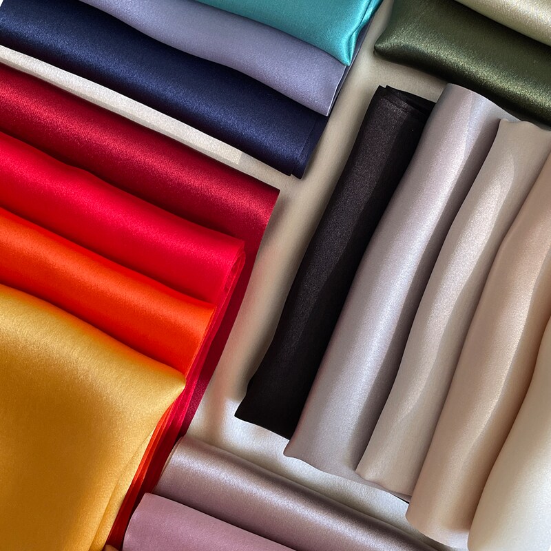 Large Square Silk Scarf Red - Etsy