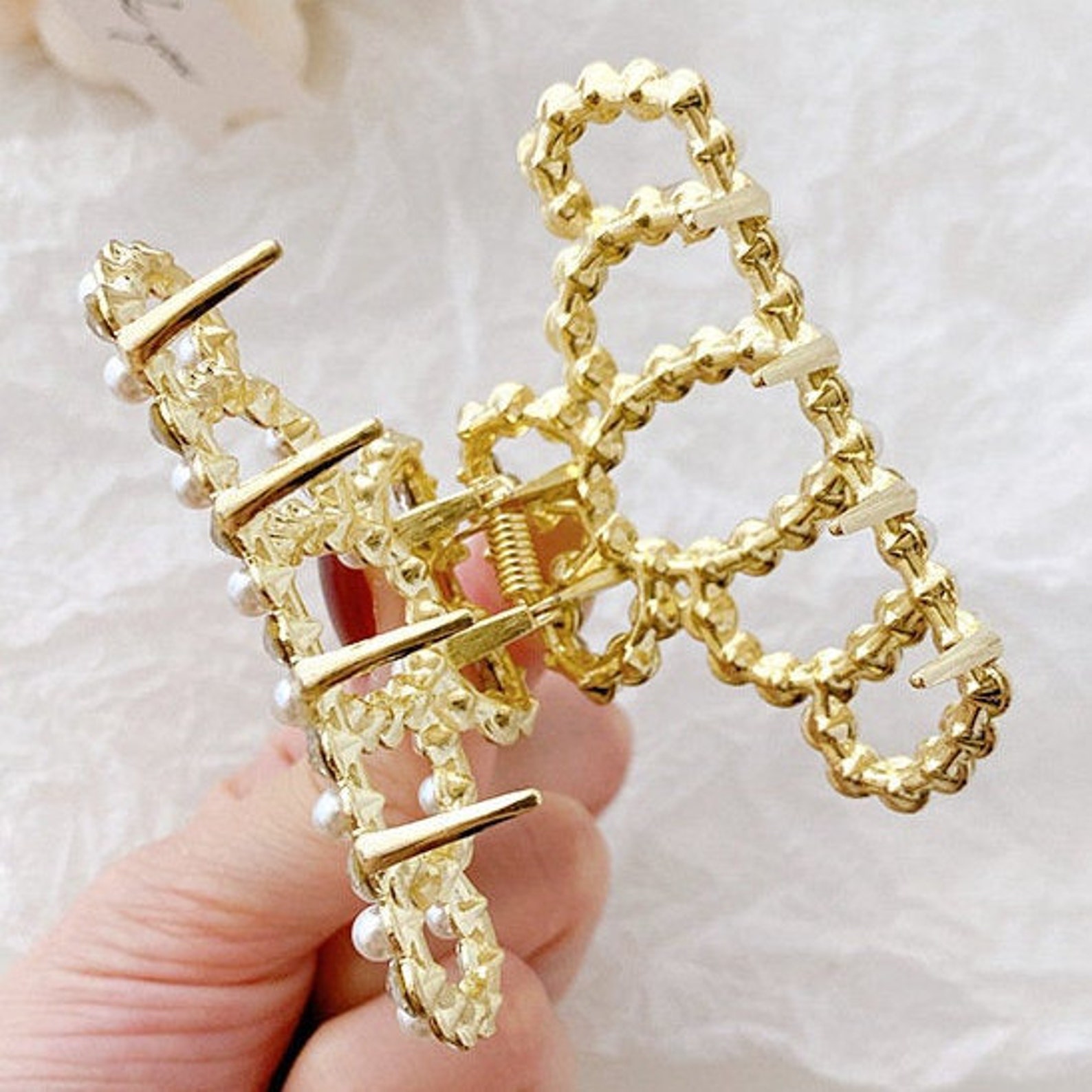 Metal Hair Claw ClipCrown hair ClawsWedding Hair clipsRetro | Etsy