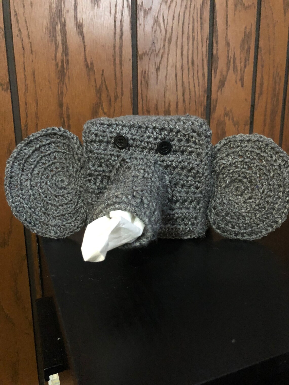 Crochet Elephant Tissue Box Cover - Etsy