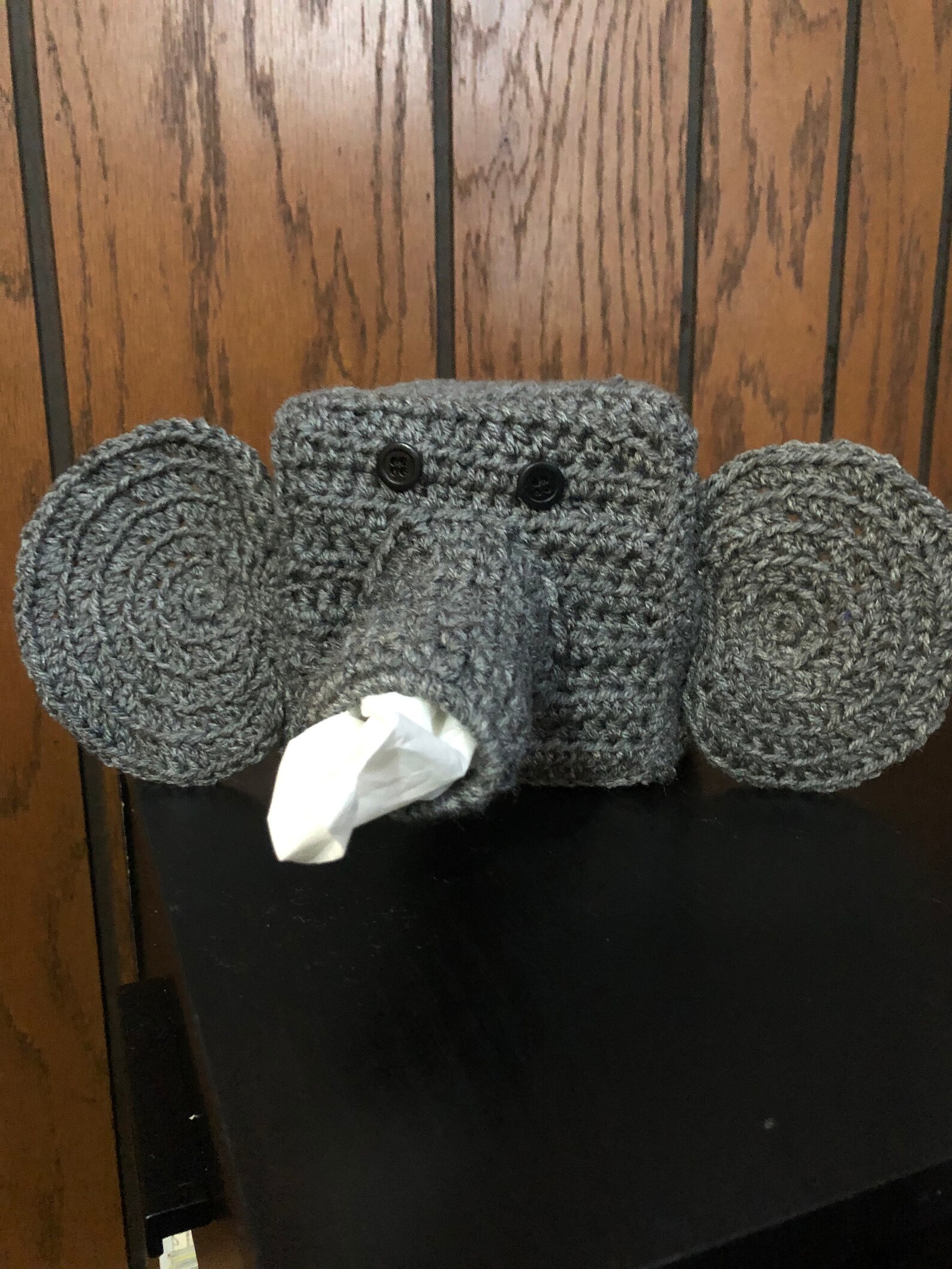 Crochet Elephant Tissue Box Cover - Etsy