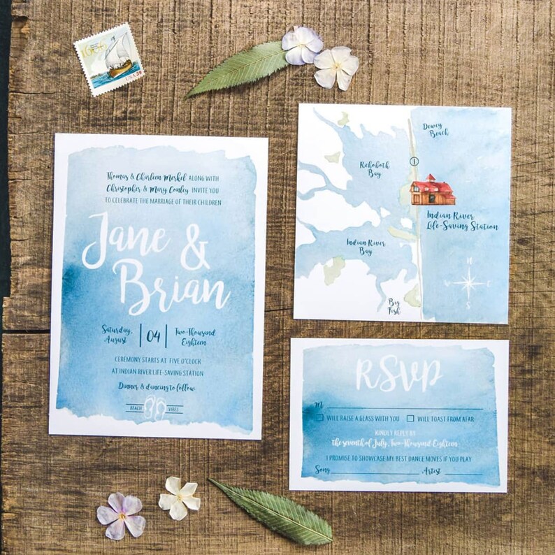 Custom Watercolor Maps Wedding Map Watercolor Wedding Map - Etsy