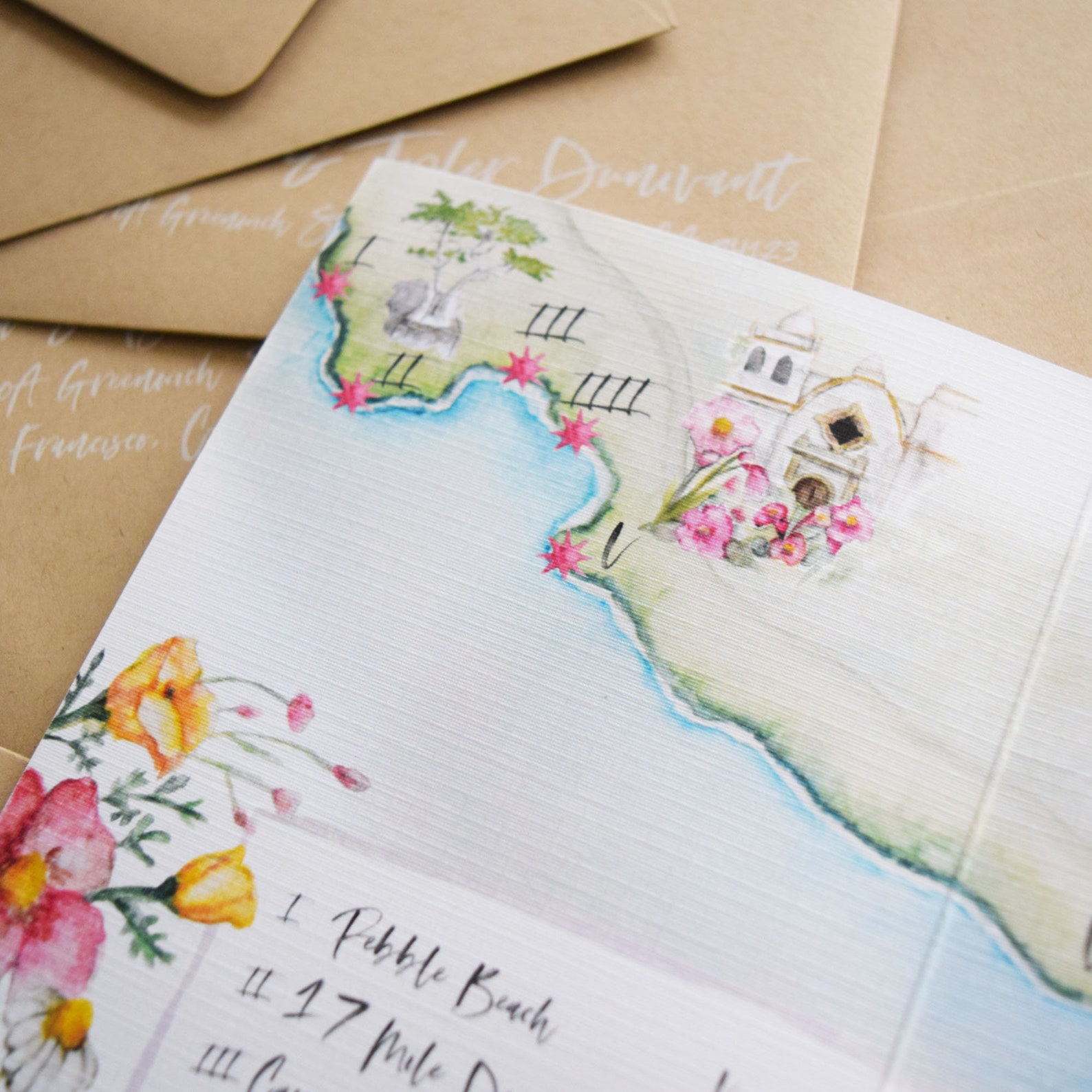 Custom Watercolor Maps Wedding Map Watercolor Wedding Map | Etsy