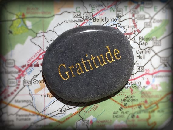 Semi-precious Gratitude Stone With Online Tracking Unique - Etsy