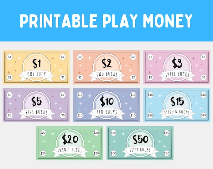 Family Money Instant Download Reward Good Behavior, Grades or Doing ...