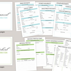 Fillable Just in Case Binder , "what If" Emergency & Legacy Planner ...