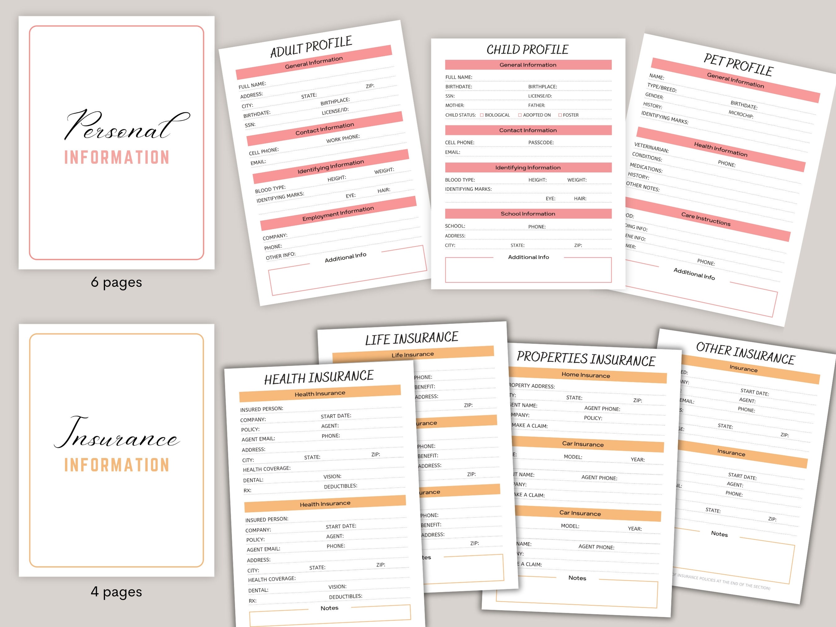 Fillable Just in Case Binder , "what If" Emergency & Legacy Planner ...