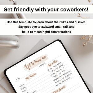 2 Pages | Ultimate Getting to Know You Printable | Coworker Questions ...
