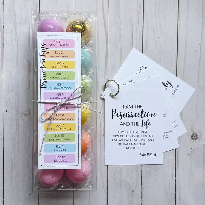 Resurrection Easter Egg Set Countdown Activity Religious Easter ...