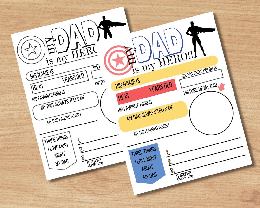 All About My Dad Fill in the Blank Father's Day or Birthday Card ...