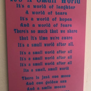 Its A Small World After All Geek Board. - Etsy