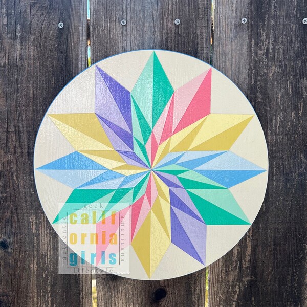 Round Barn Quilt - Etsy