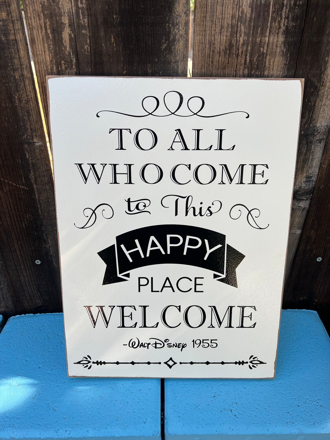 To All That Come to This Happy Place... Welcome Sign - Etsy