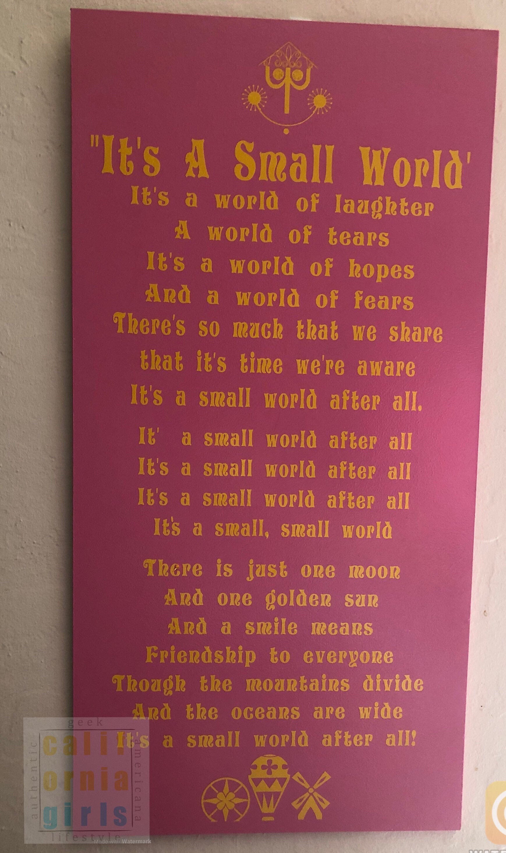 Its A Small World After All Geek Board. | Etsy