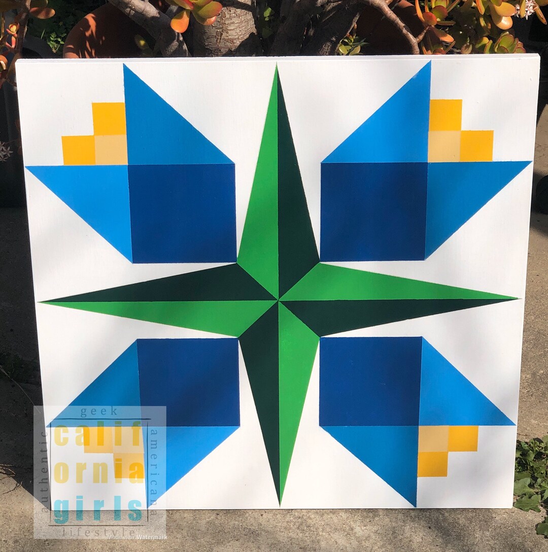 Blue Tulip Large Barn Quilt - Etsy