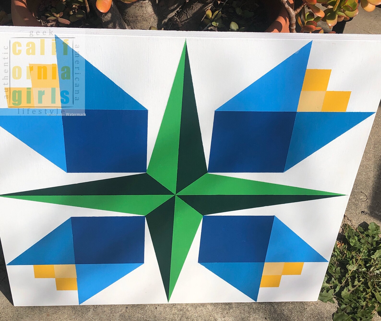 Blue Tulip Large Barn Quilt - Etsy