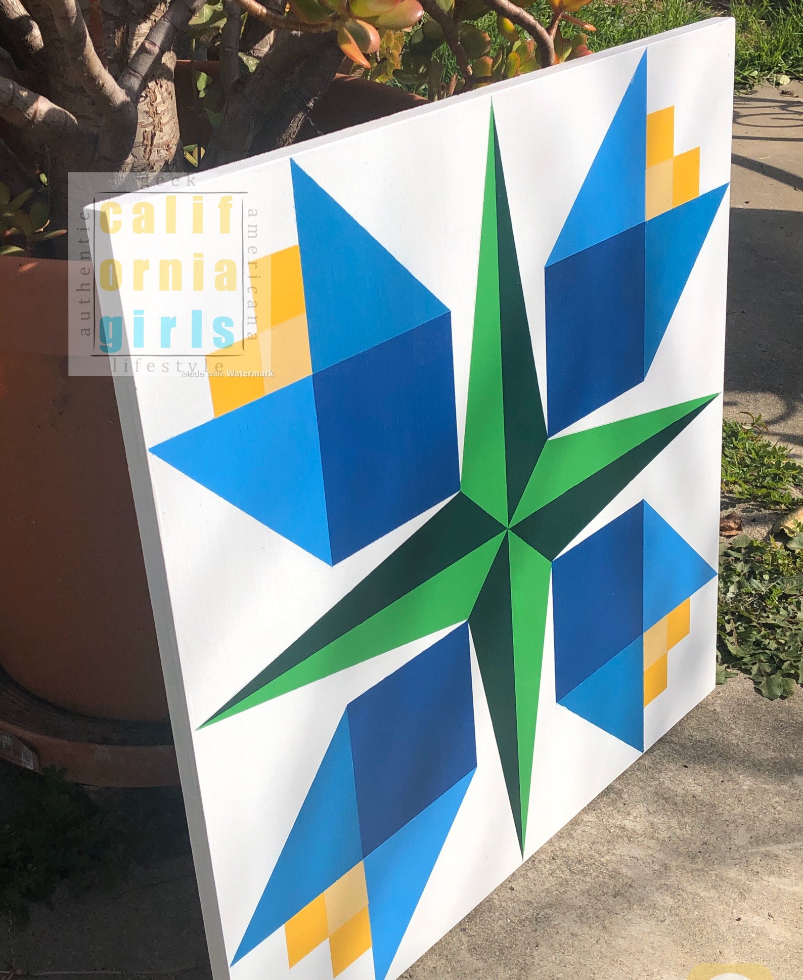 Blue Tulip Large Barn Quilt - Etsy