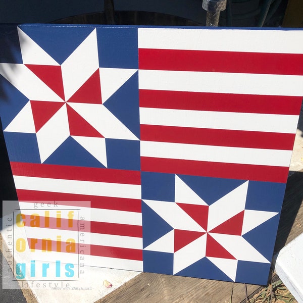 Barn Quilt Flag - Etsy