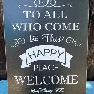 To All That Come to This Happy Place... Welcome Sign - Etsy