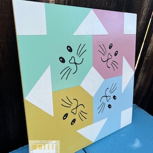 Small Bunny Barn Quilt - Etsy