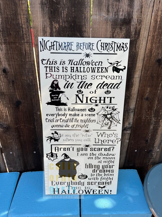 Nightmare Before Christmas Sign. - Etsy