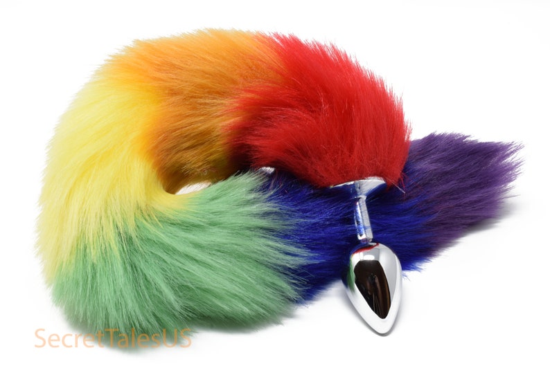Tail Butt Plug / Fox Tail Butt Plug / Rainbow Tail Butt Plug / - Etsy