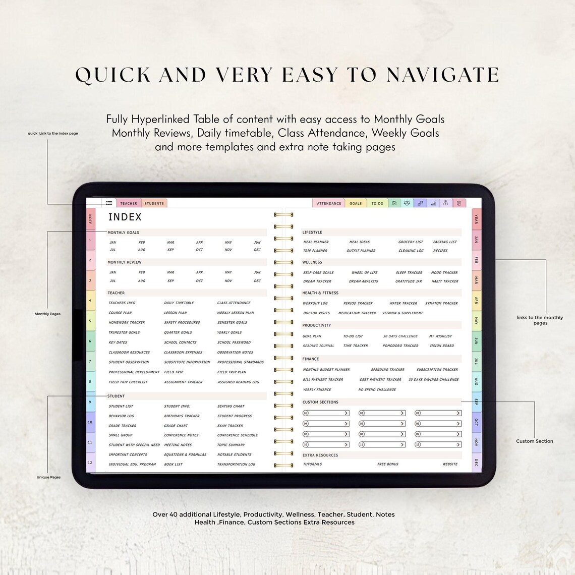 Ultimate Digital Teacher Planner: Dated & Undated Academic, Lesson, and ...