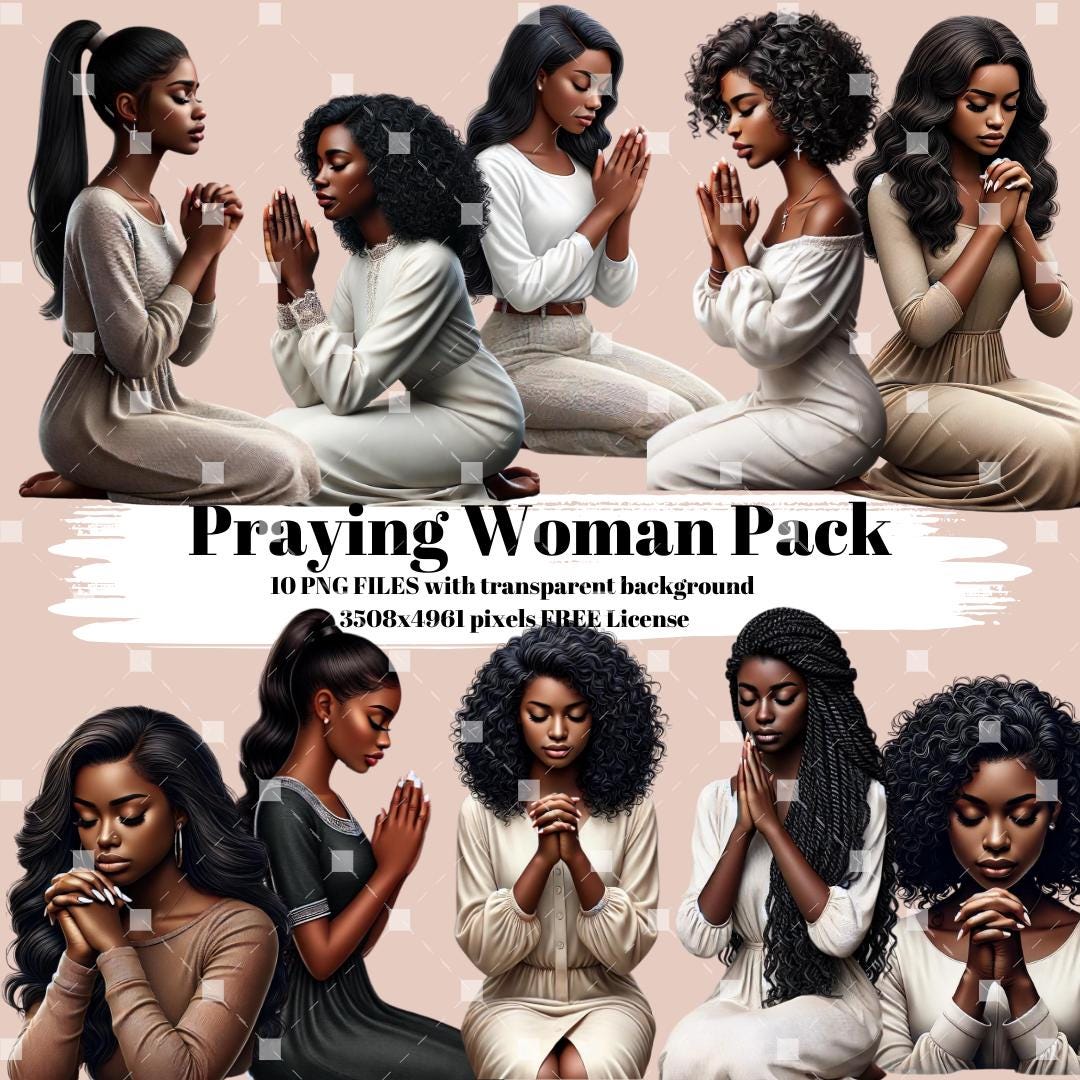 Christian Clipart, Black Woman Clipart, Church Girl Clipart, Black Girl Clipart, African ...