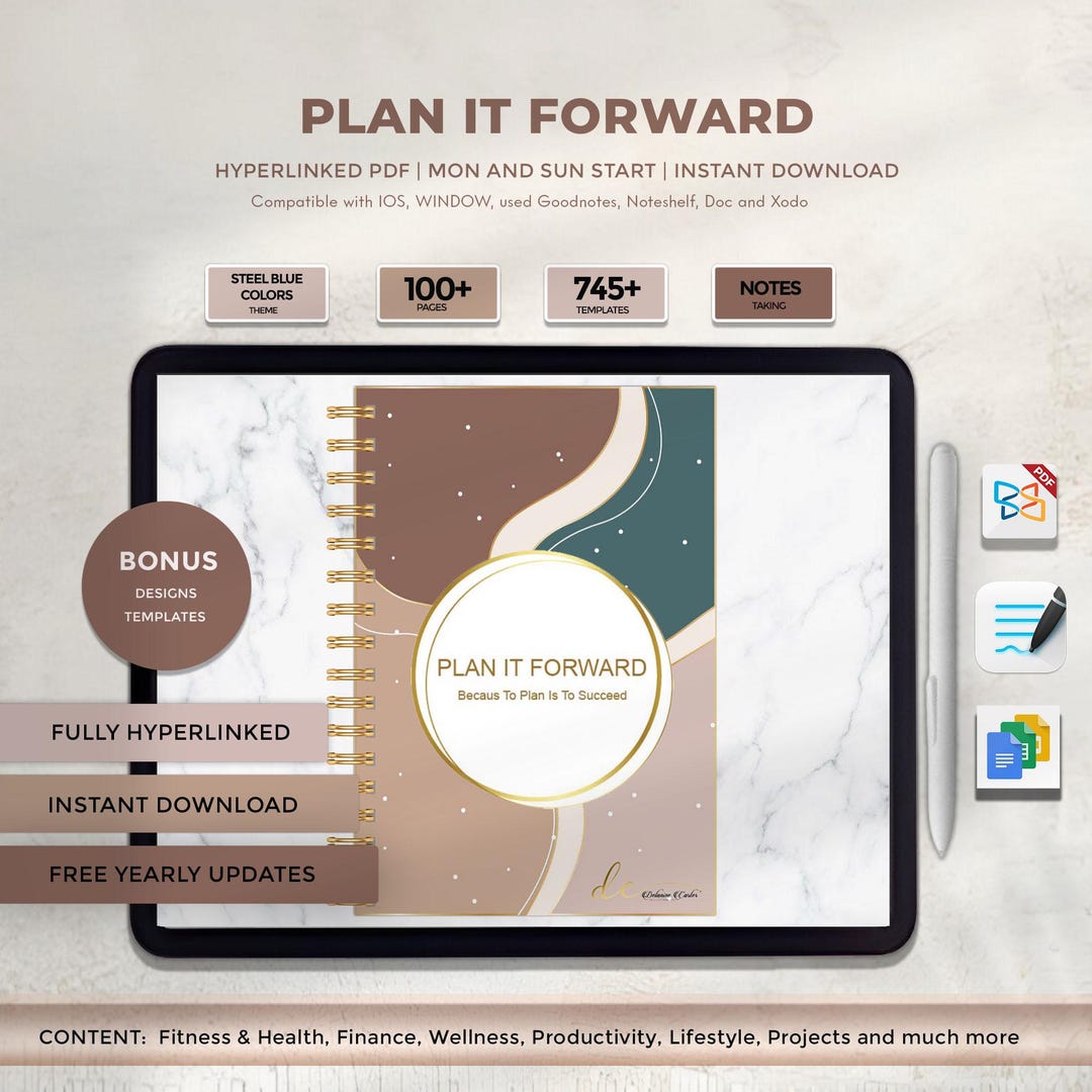 Totallife Productivity Planner for Adults: Printable Goal Organizer ...