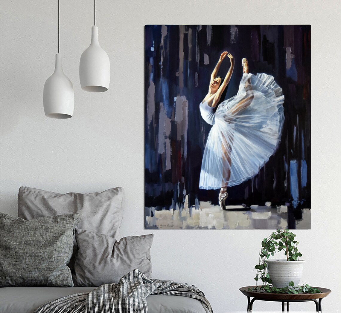 Ballerina Painting Ballet Dancer Artwork Ballerina Figurative Art ...