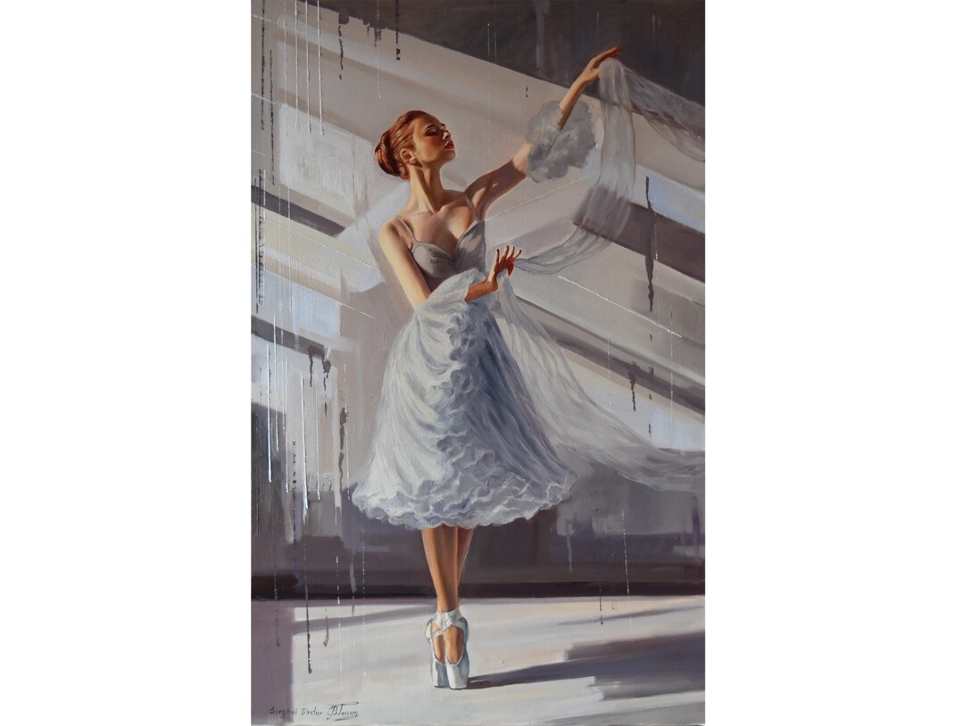 Ballerina Painting Ballet Dancer Artwork Ballerina Figurative Art ...