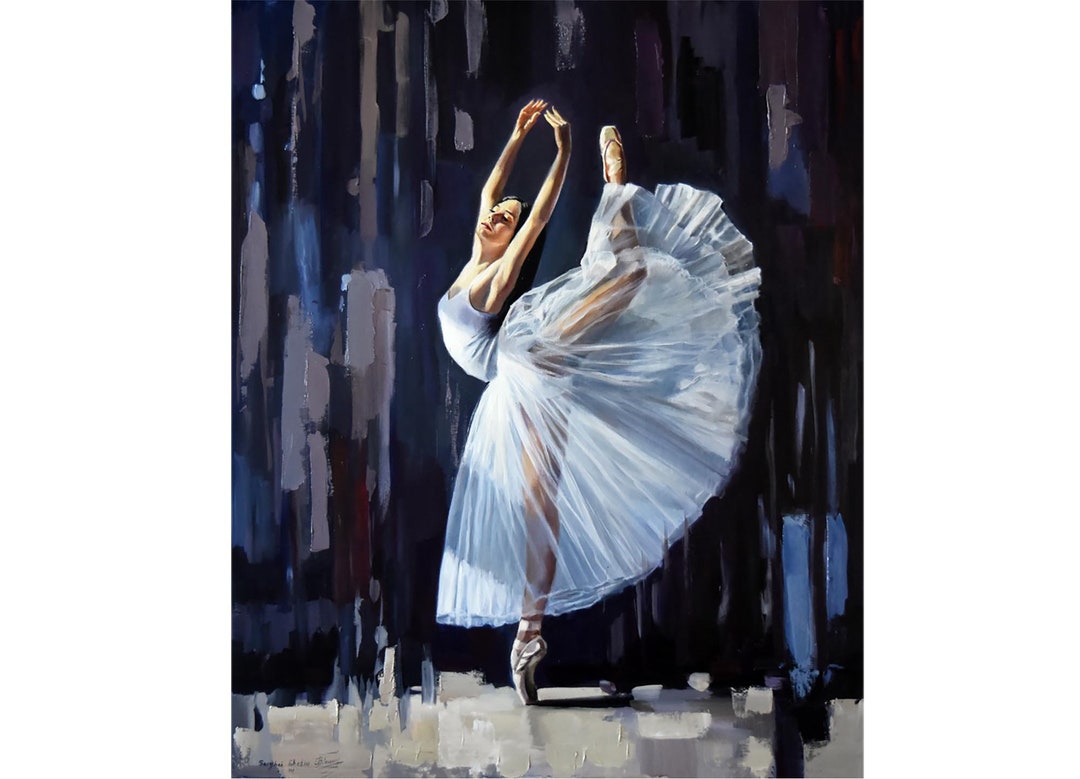 Ballerina Painting Ballet Dancer Artwork Ballerina Figurative Art ...