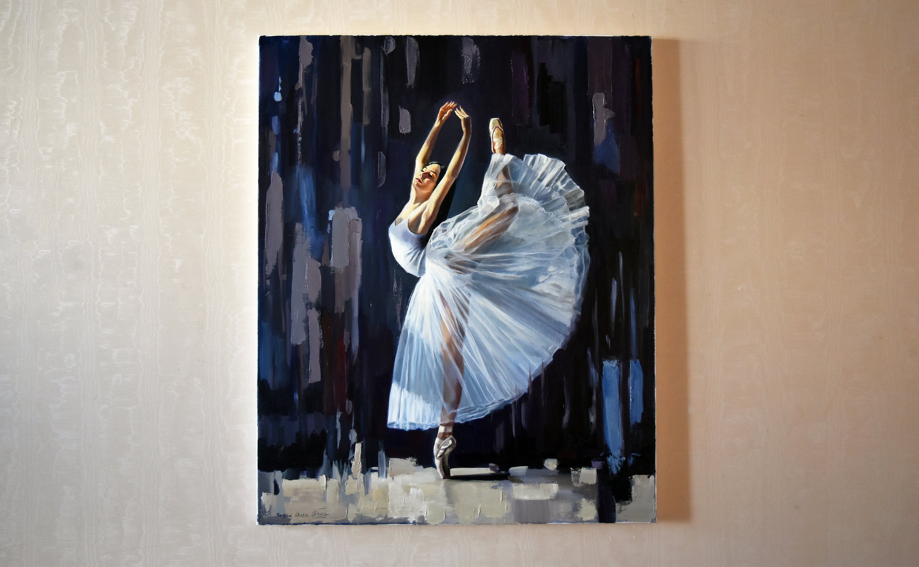 Ballerina Painting Ballet Dancer Artwork Ballerina Figurative Art ...