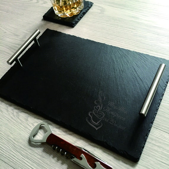 Custom Slate Cutting Board With Handle Personalized Cheese | Etsy