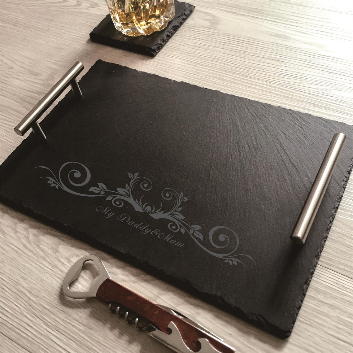 Personalized Cheese Platter Custom Cutting Board Slate Engraved ...