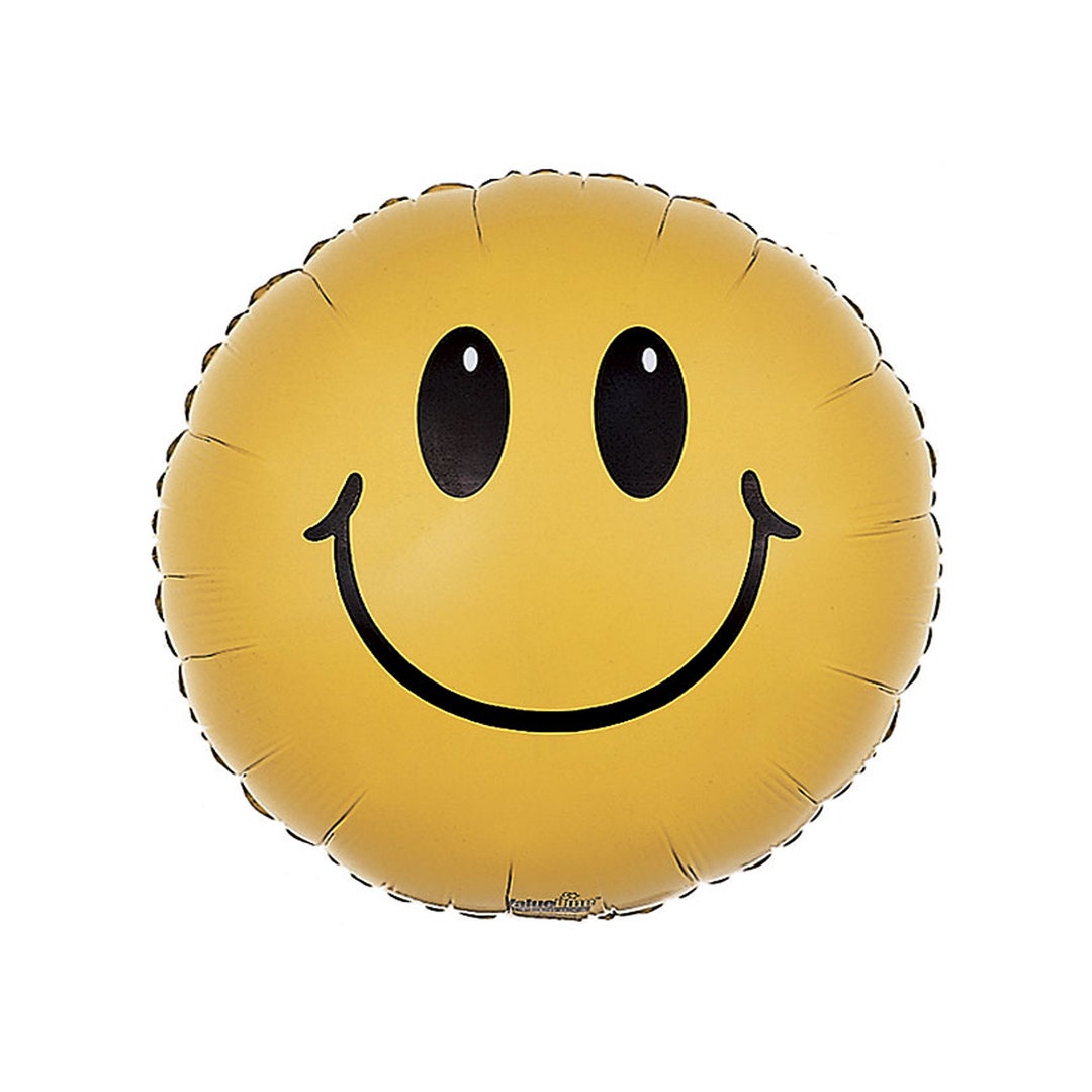 17 Smiley Face Mylar Foil Balloon - Etsy