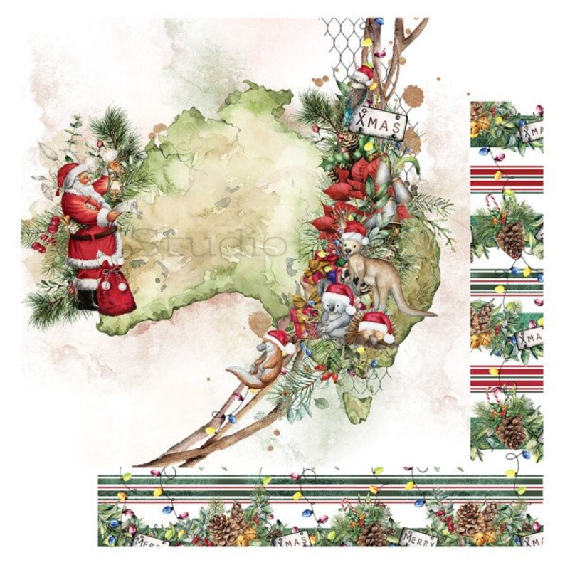 Aussie Bush Christmas 12x12 Paper Pad - Studio 73 Scrapbook Papers ...