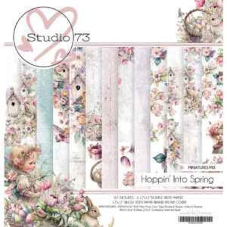 12x12 Papers- Hoppin Into Spring- Studio 73- Easter/spring - Etsy