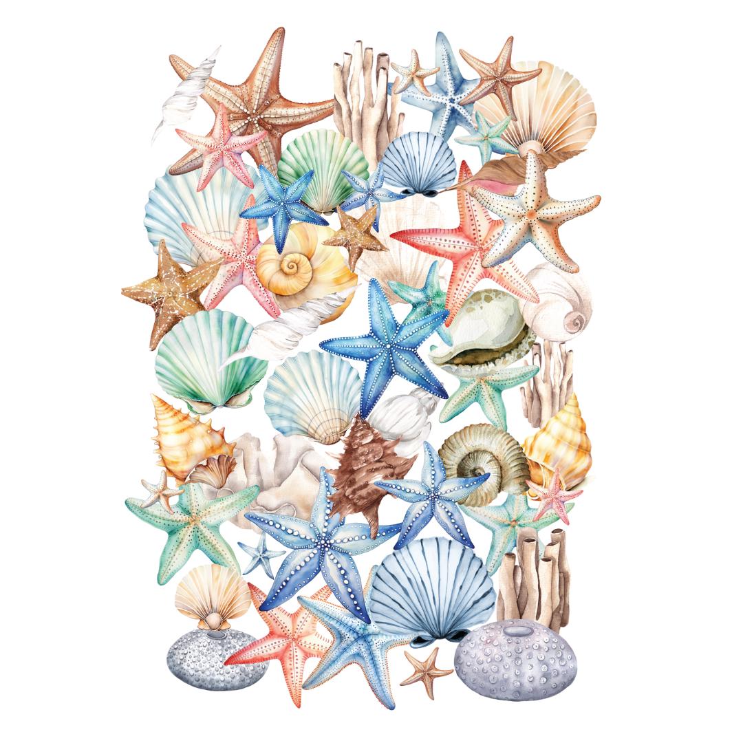 Coastal Bliss Collection- 12x12 Paper-creative Cuts- 6x6 Paper Packs ...
