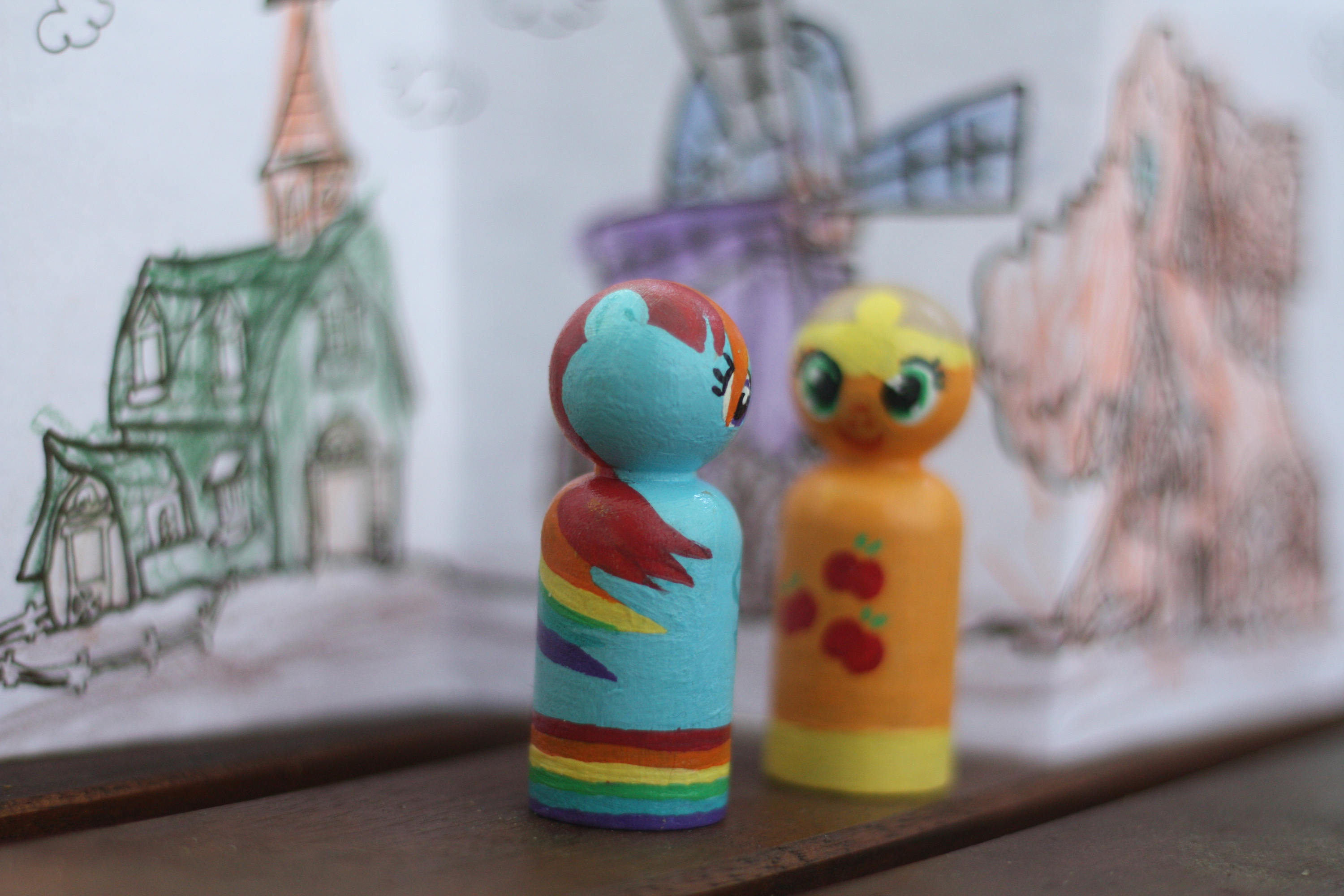 My Little Pony Peg Travel Pack, Rainbow Dash and Apple Jack - Etsy