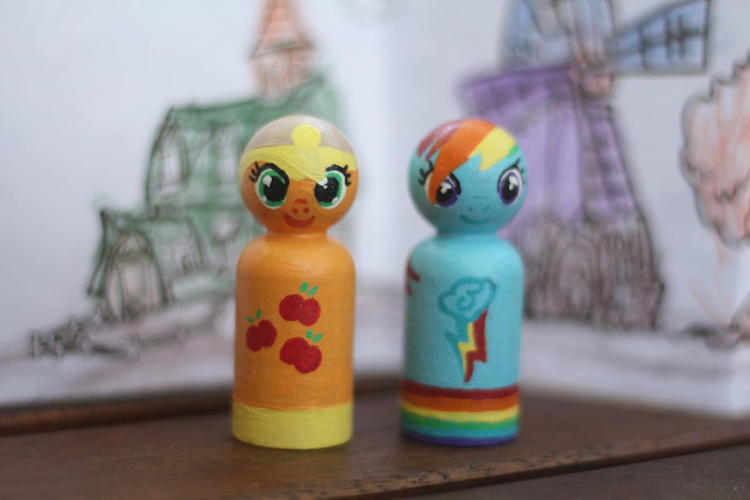 My Little Pony Peg Travel Pack, Rainbow Dash and Apple Jack - Etsy