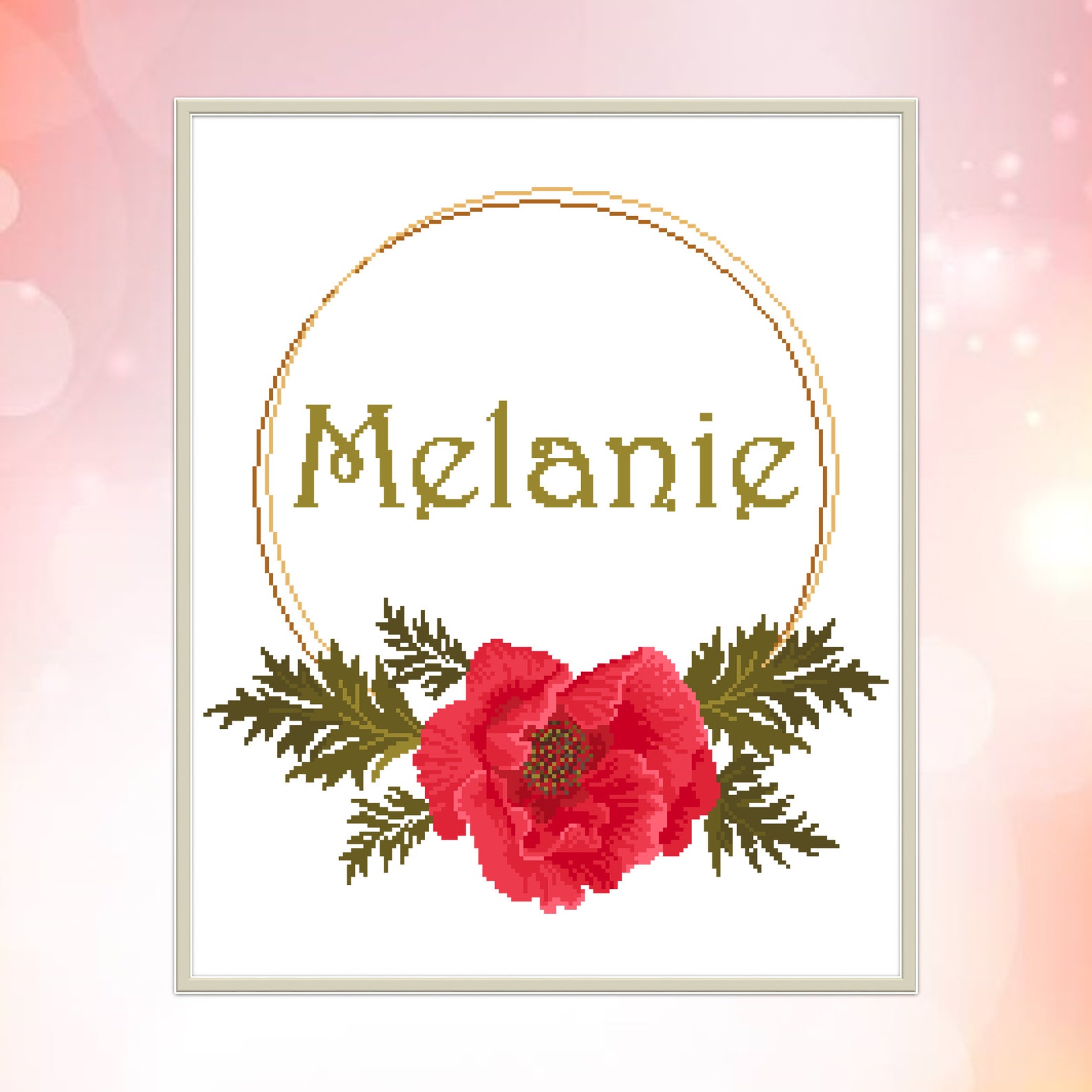 Name MELANIE & Alphabet Cross Stitch Patterns PDF Set 2 Customizable ...