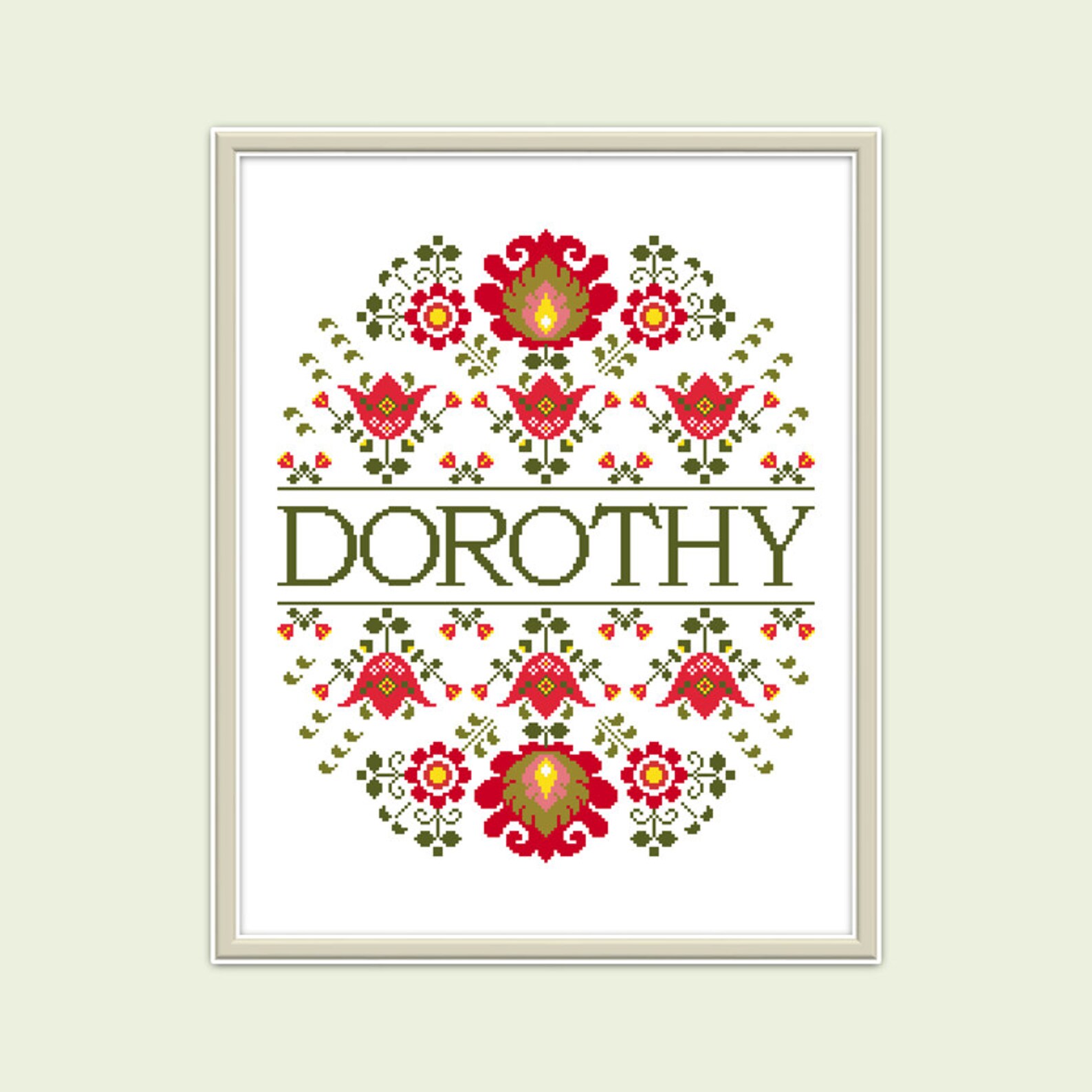 Set of 2 counted cross stitch patterns Name & | Etsy