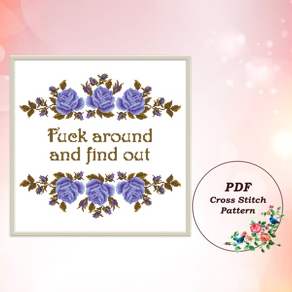 Rude Cross Stitch - Etsy