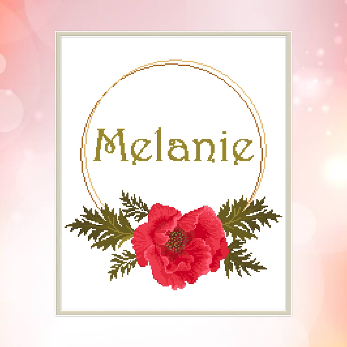Name MELANIE & Alphabet Cross Stitch Patterns PDF Set 2 Modern - Etsy