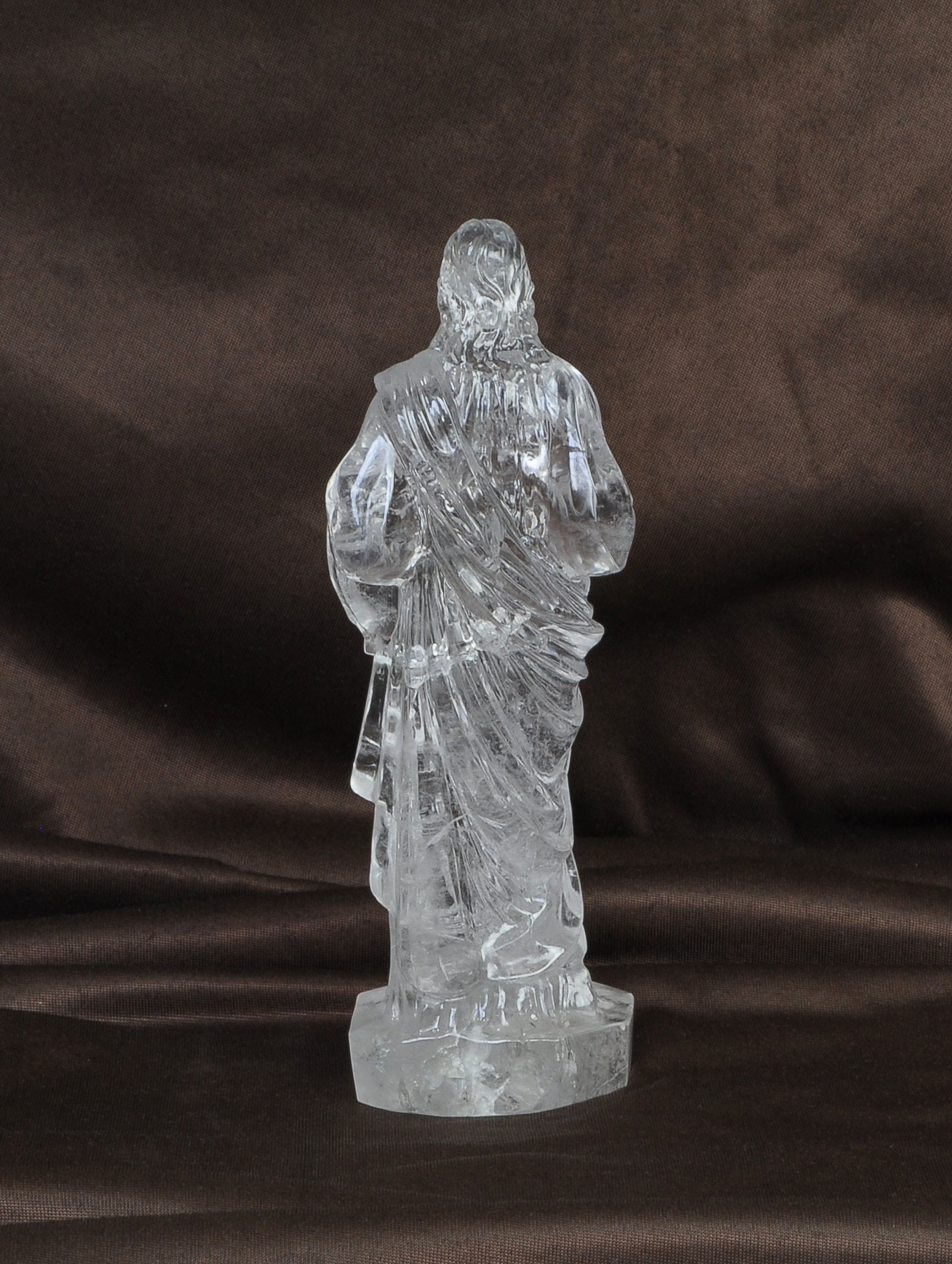 Sacred Heart of Jesus Statue Sculpture Natural Rock Crystal Quartz 8.3 ...