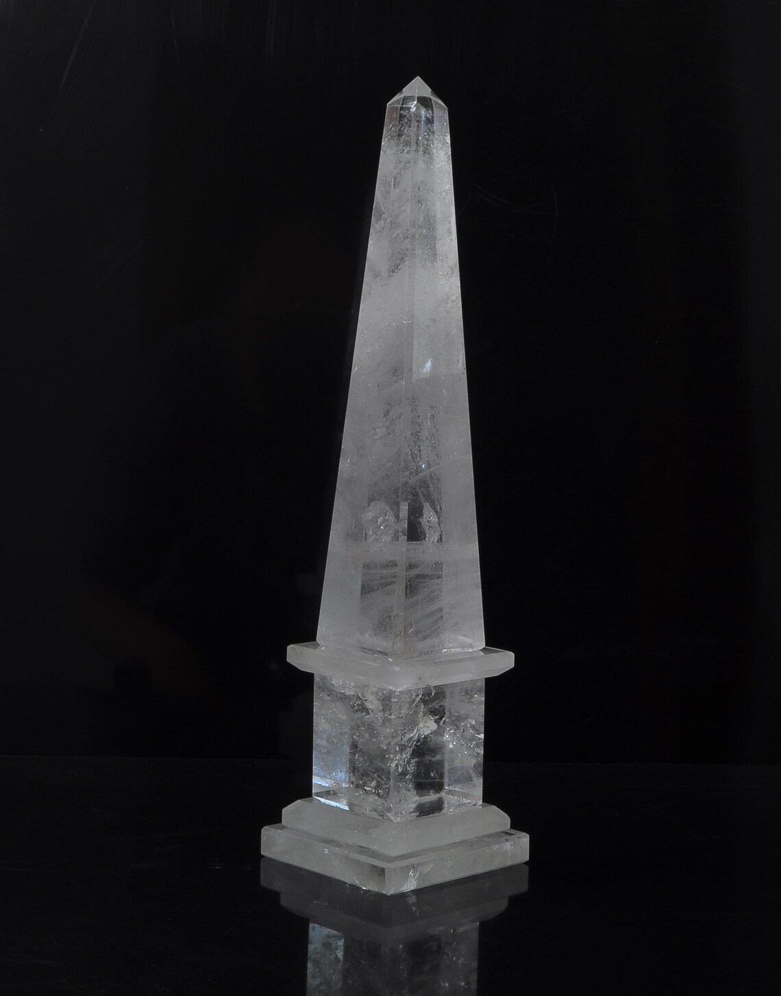 Natural Rock Crystal Quartz Obelisks Pair 15" Healing Point High ...